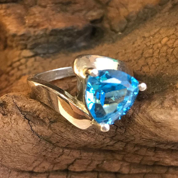 Jewelry | Blue Topaz Ring Sterling Silver 98 | Poshmark